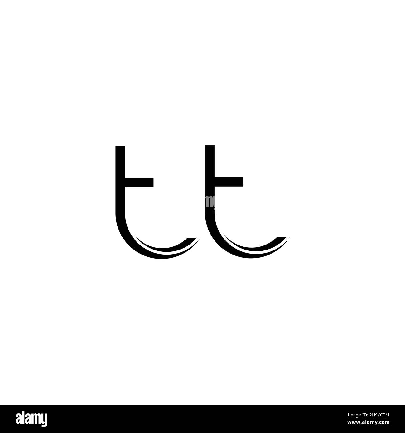 TT Logo monogram with slice rounded modern design template isolated on ...
