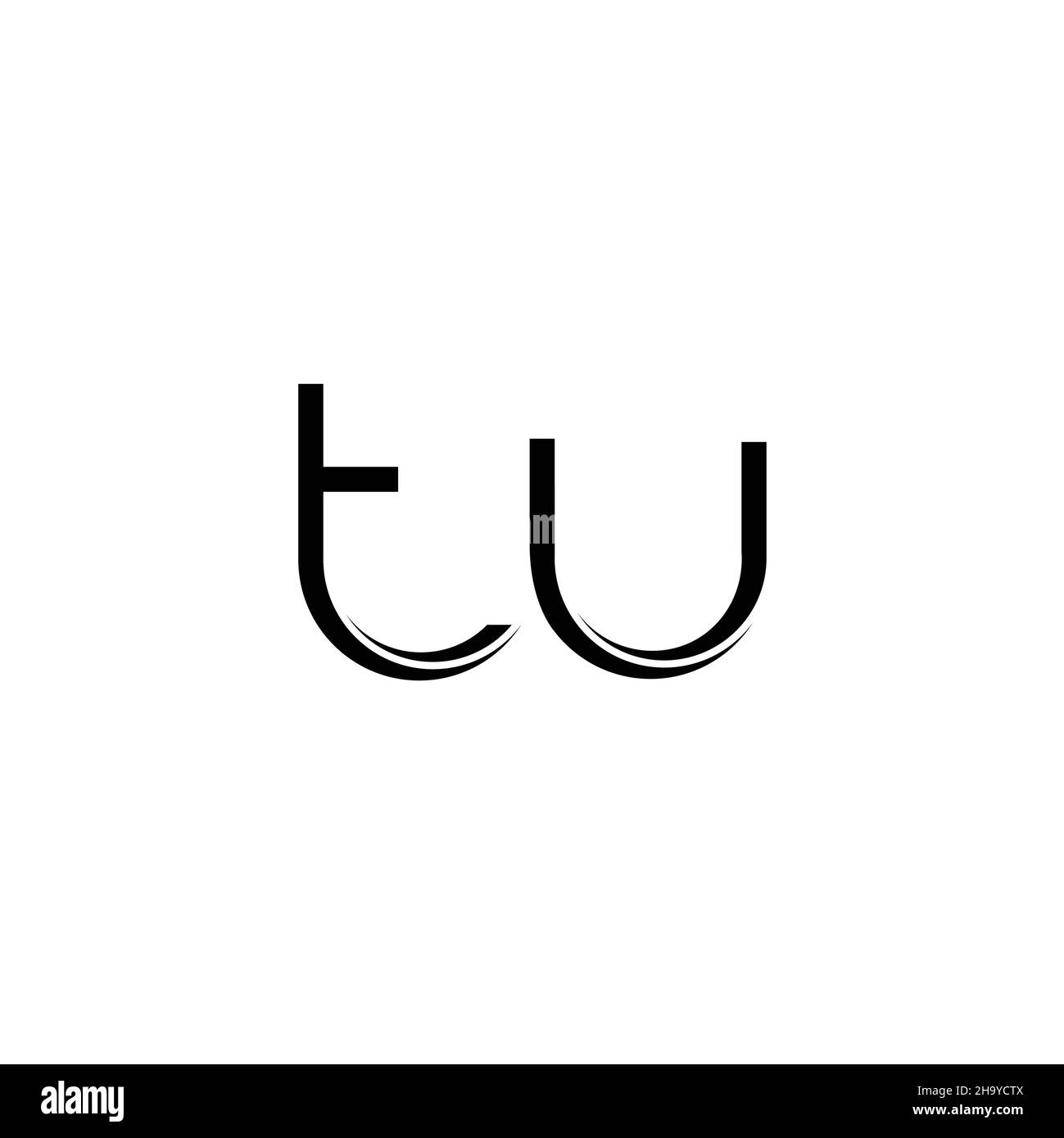 TU Logo monogram with slice rounded modern design template isolated on ...