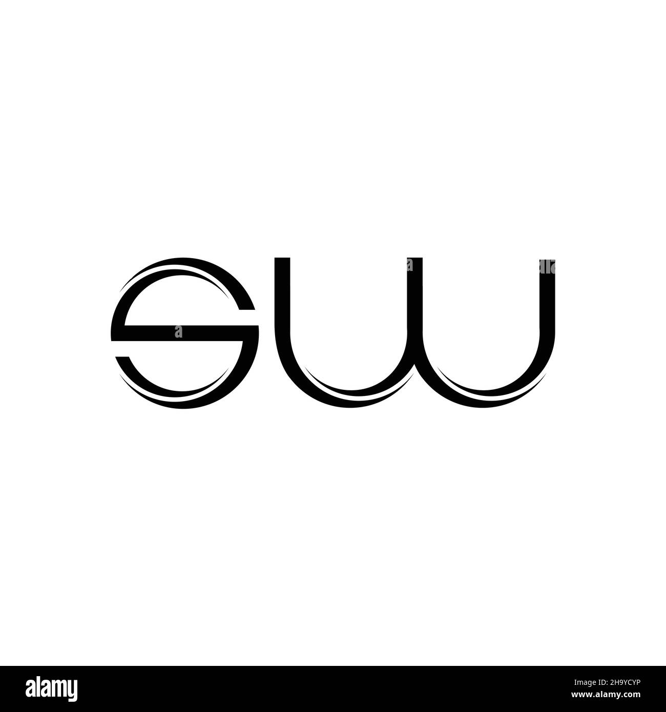 S w monogram Cut Out Stock Images & Pictures - Alamy