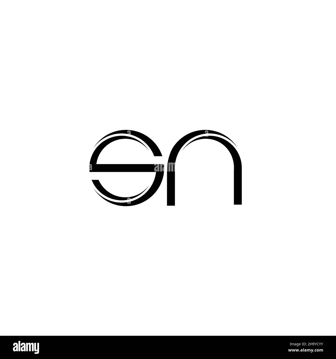 SN Logo monogram with slice rounded modern design template isolated on ...