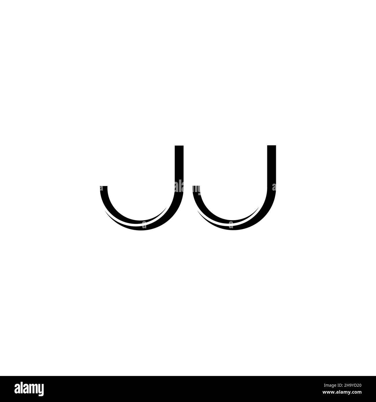 JJ Logo monogram with slice rounded modern design template isolated on ...