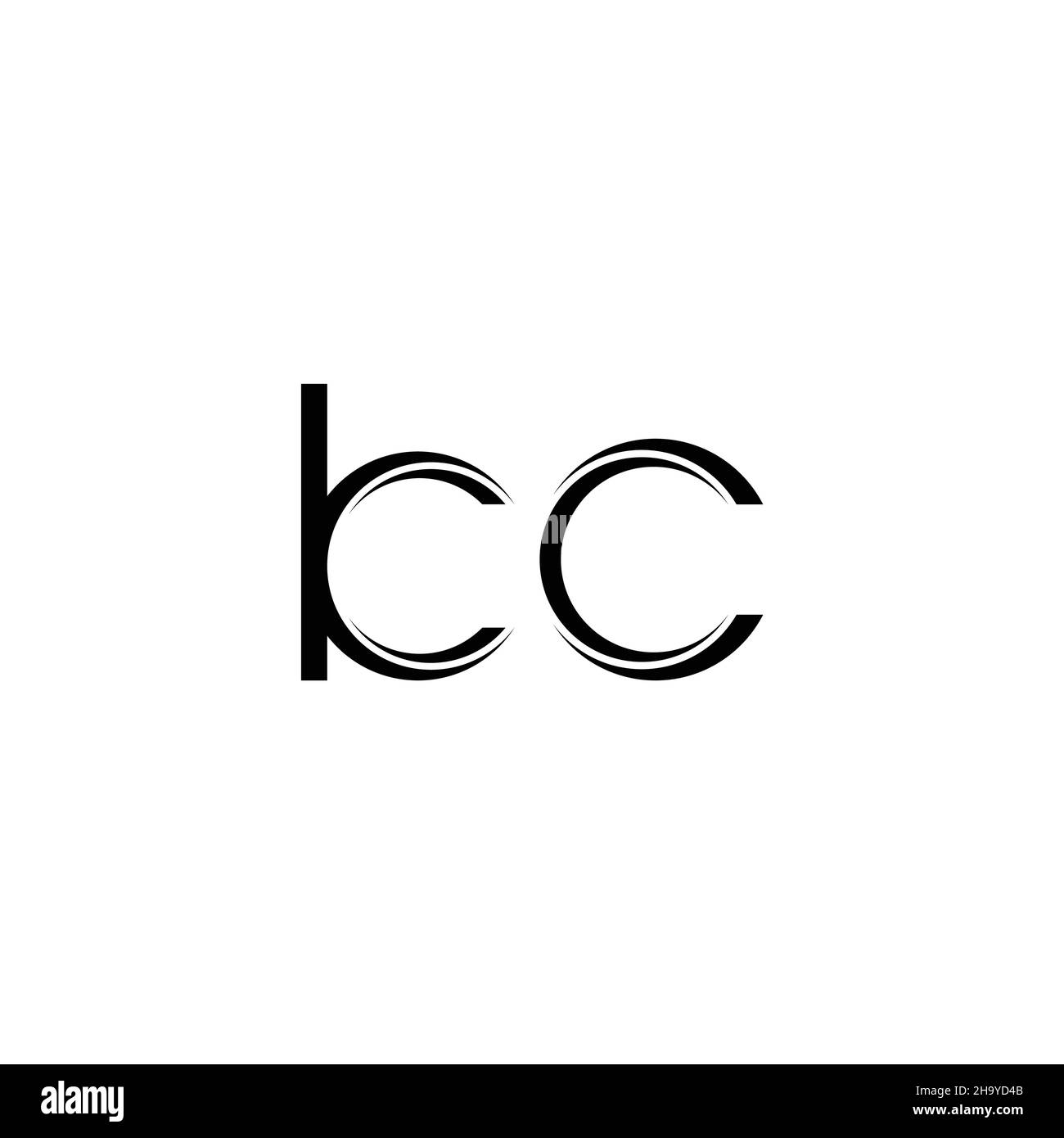 KC Logo monogram with slice rounded modern design template isolated on ...