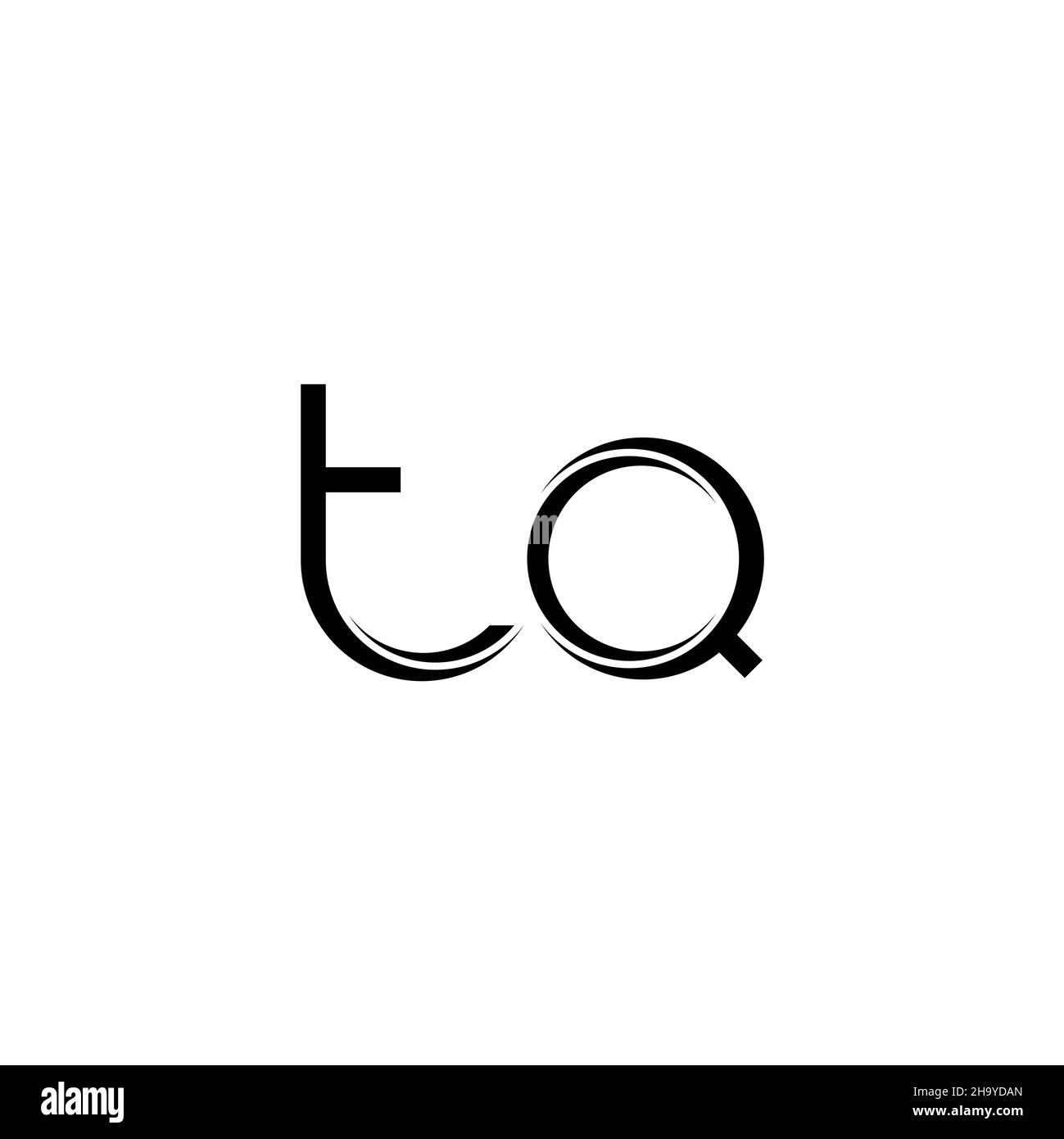 TQ Logo monogram with slice rounded modern design template isolated on white background Stock ...