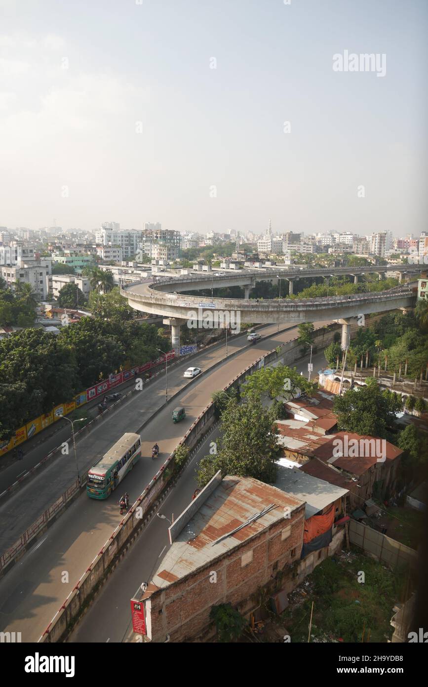 dhaka bangladesh 23th august 2021 fly over and residential buildings at ...