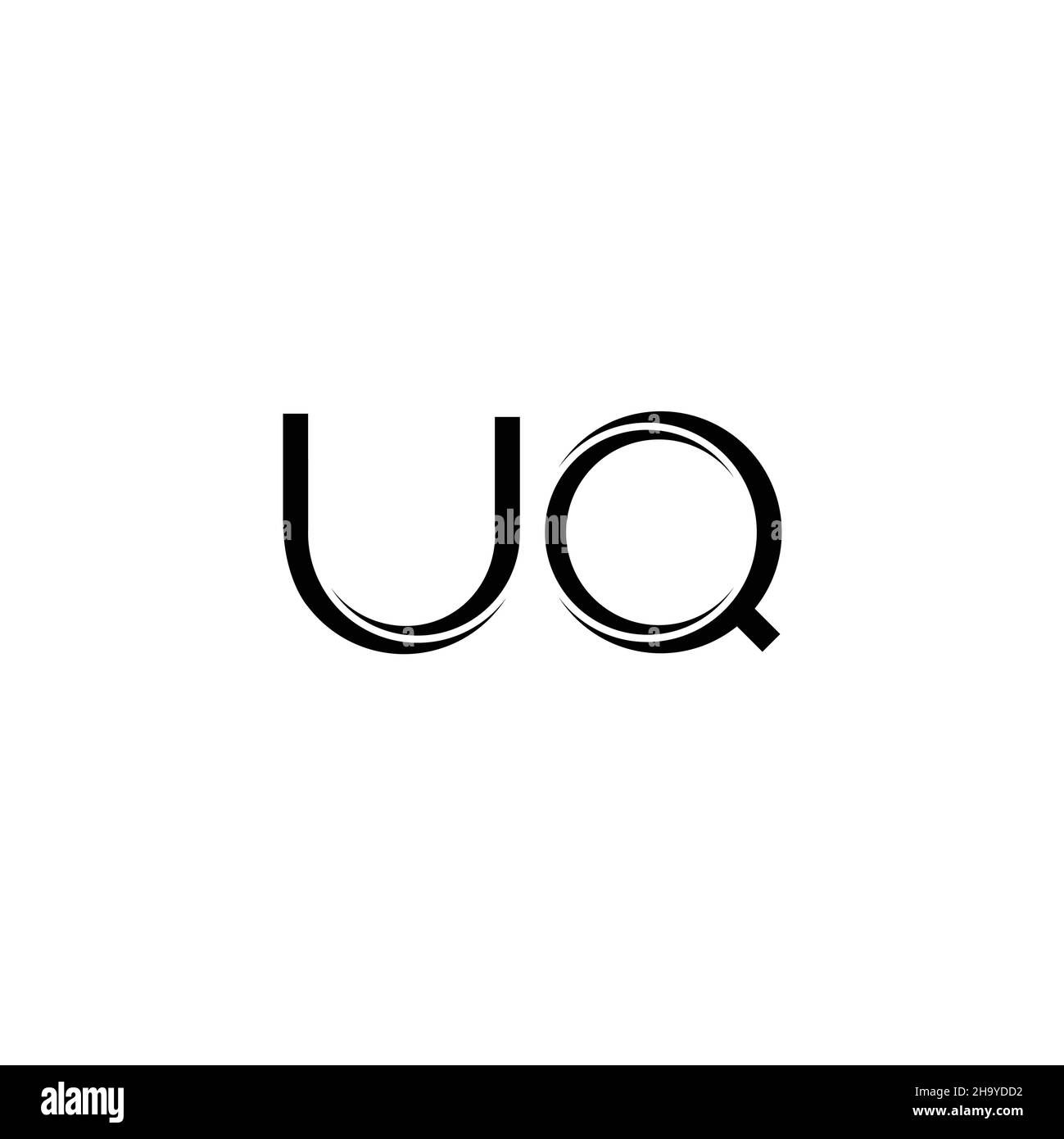 UQ Logo monogram with slice rounded modern design template isolated on ...