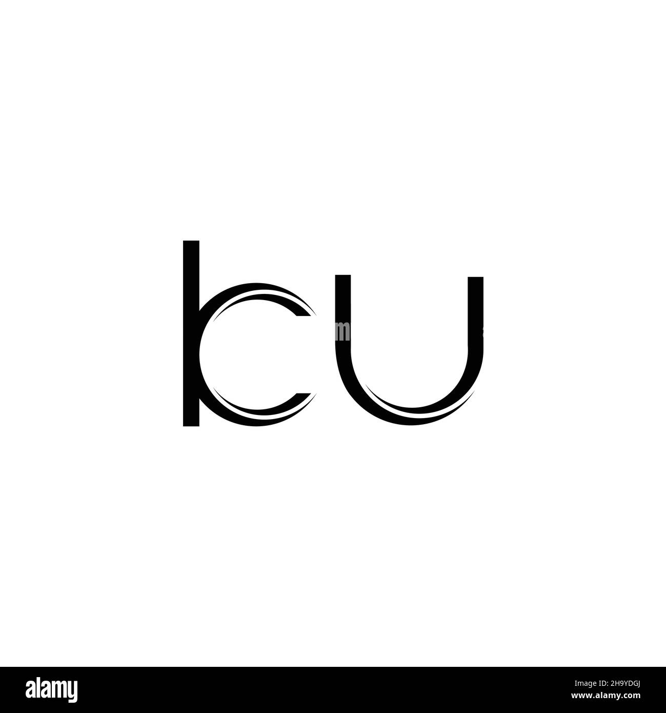 KU Logo monogram with slice rounded modern design template isolated on white background Stock ...