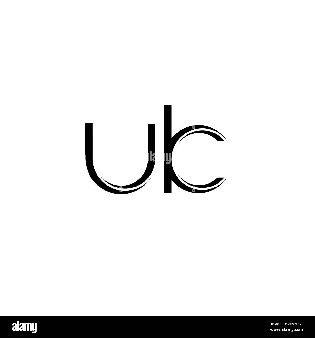 UK Logo monogram with slice rounded modern design template isolated on ...