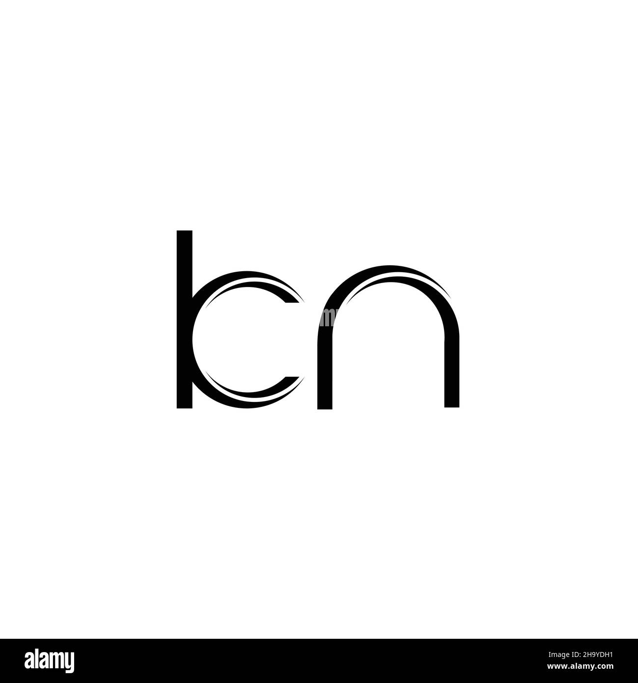KN Logo monogram with slice rounded modern design template isolated on ...