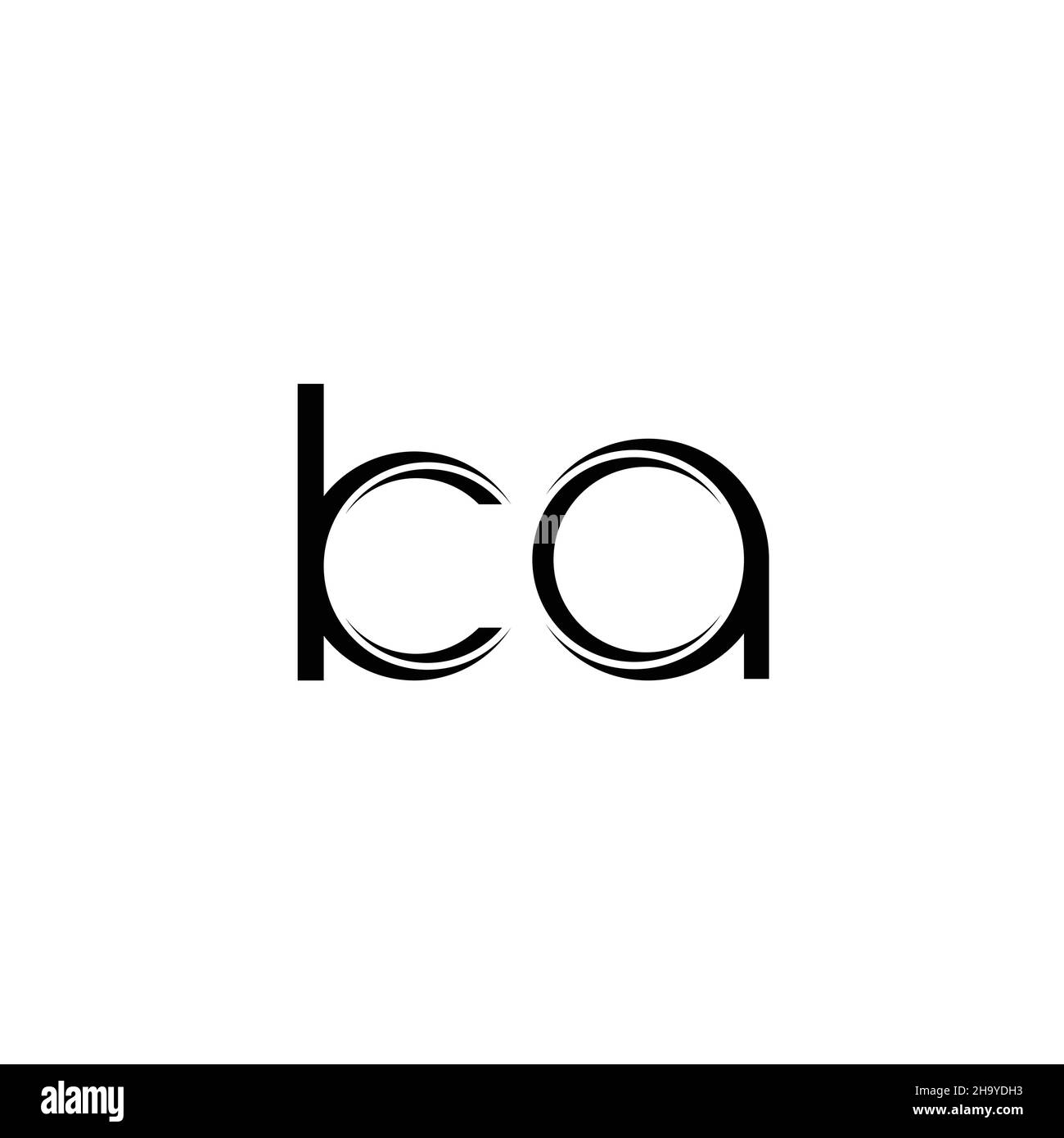 KA Logo monogram with slice rounded modern design template isolated on ...