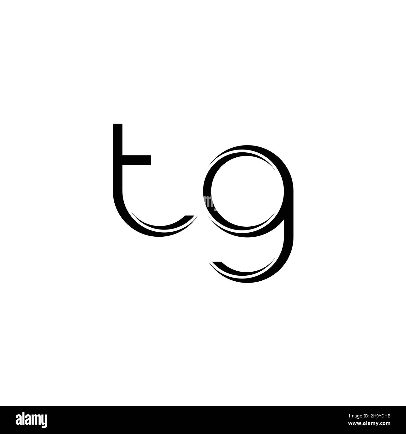 TG Logo monogram with slice rounded modern design template isolated on ...