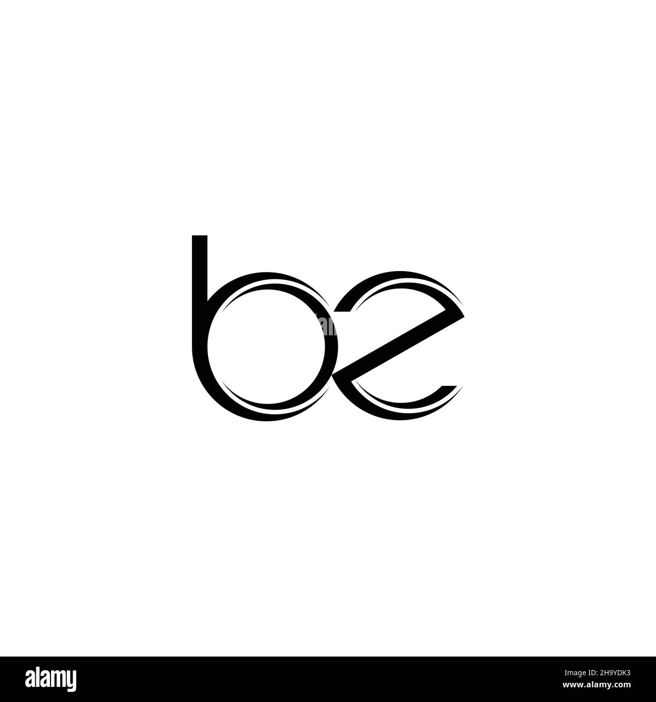 BZ Logo monogram with slice rounded modern design template isolated on ...