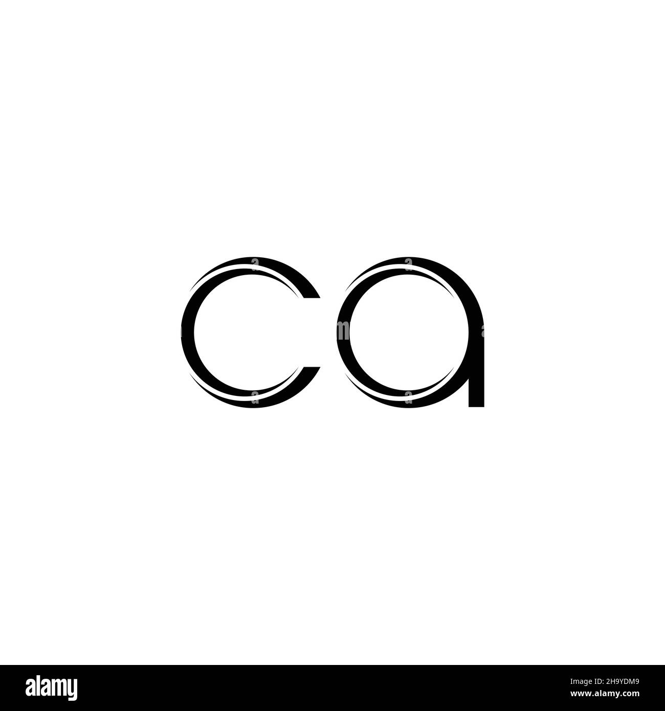 CA Logo monogram with slice rounded modern design template isolated on ...