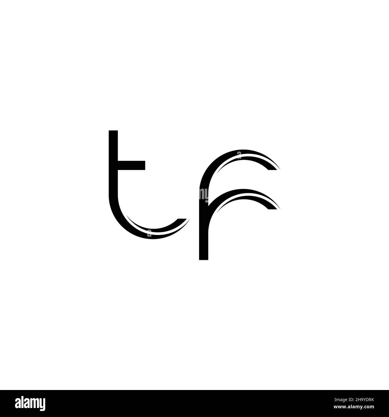 TF Logo monogram with slice rounded modern design template isolated on ...