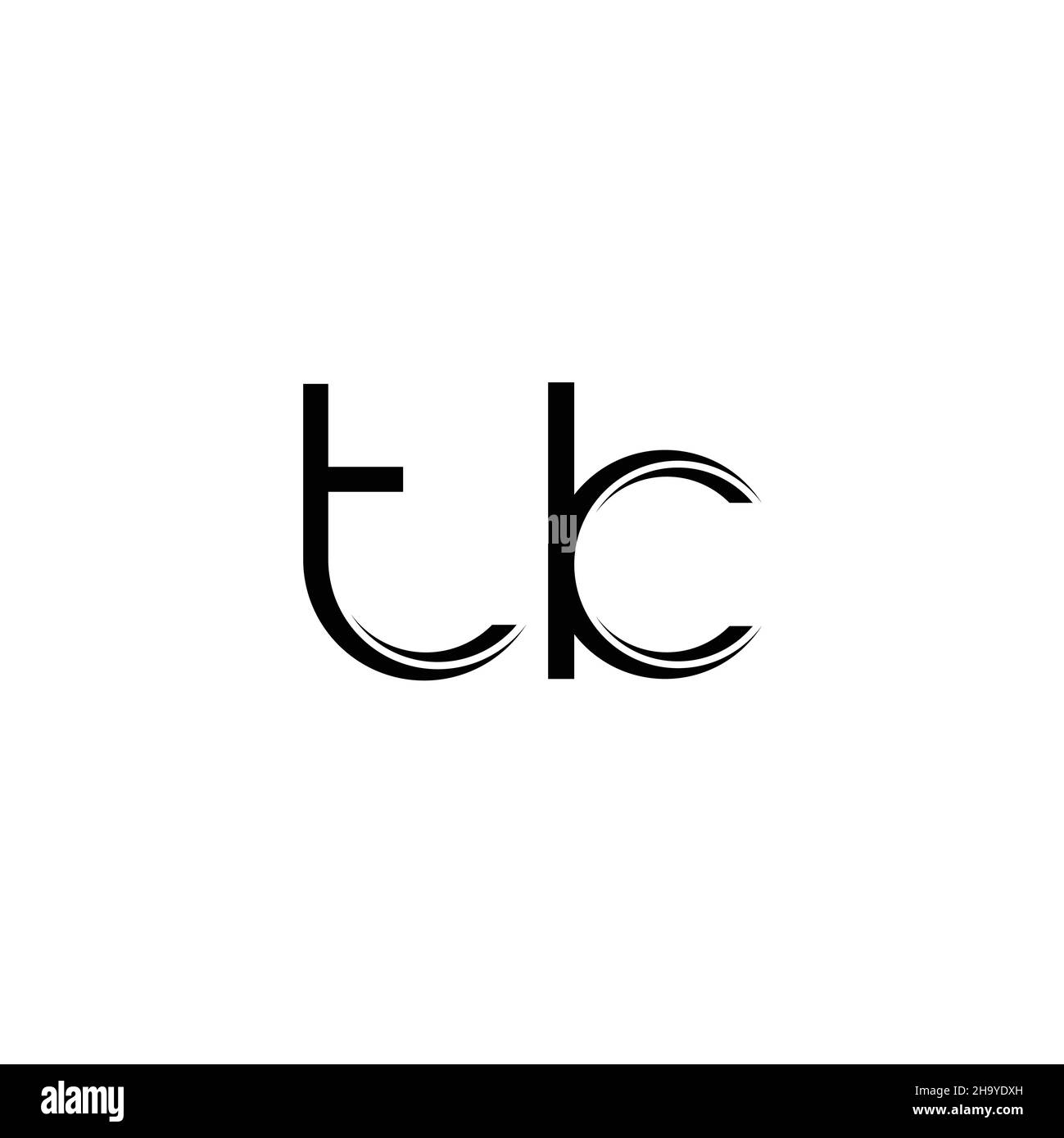 TK Logo monogram with slice rounded modern design template isolated on ...