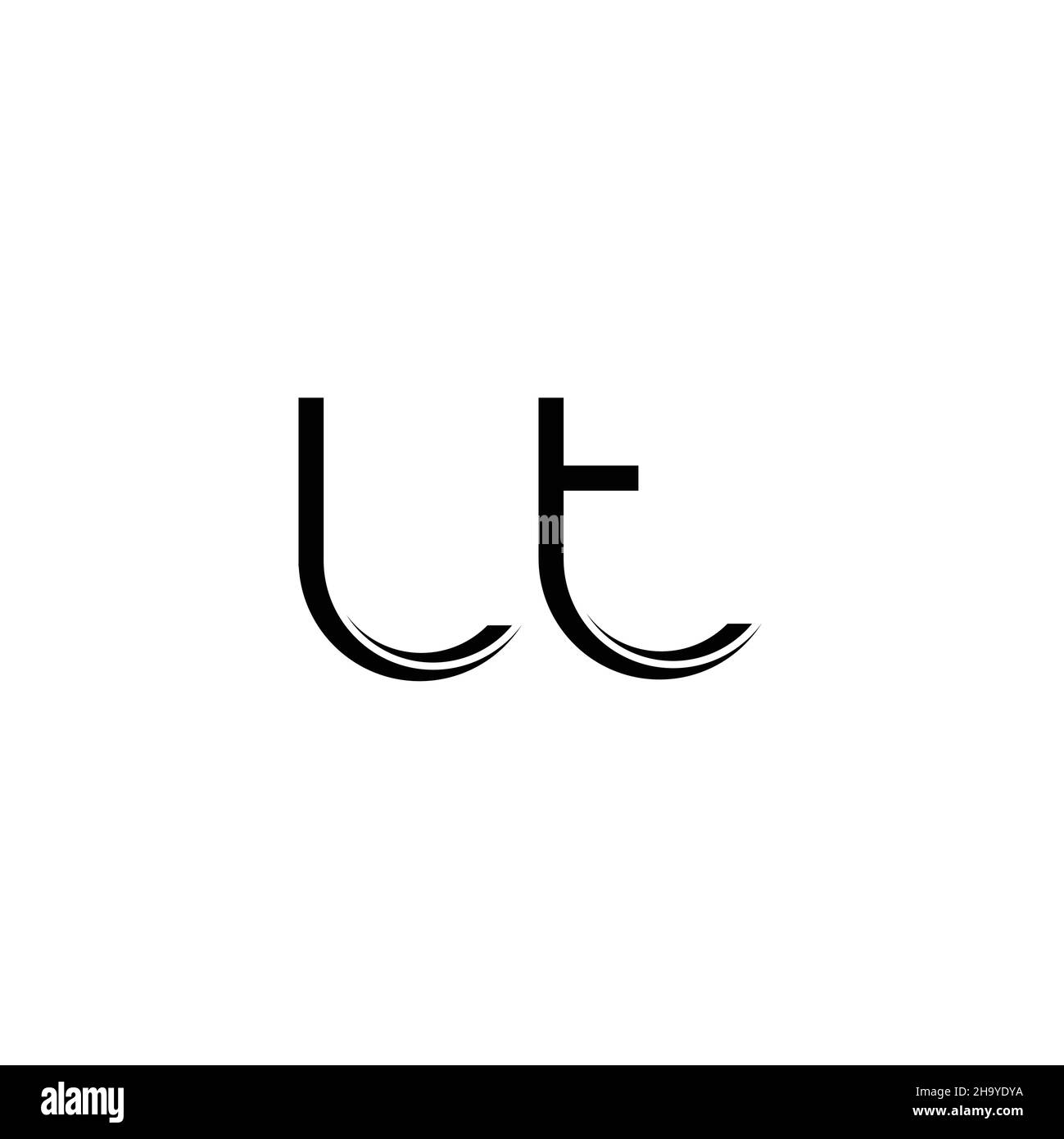 LT Logo monogram with slice rounded modern design template isolated on ...