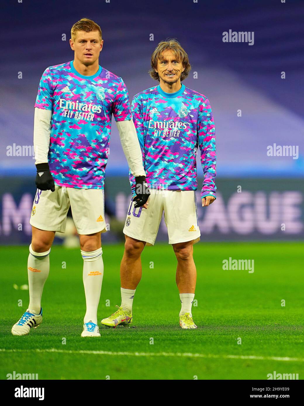 Toni Kroos and Luka Modric of Real Madrid during the UEFA Champions ...