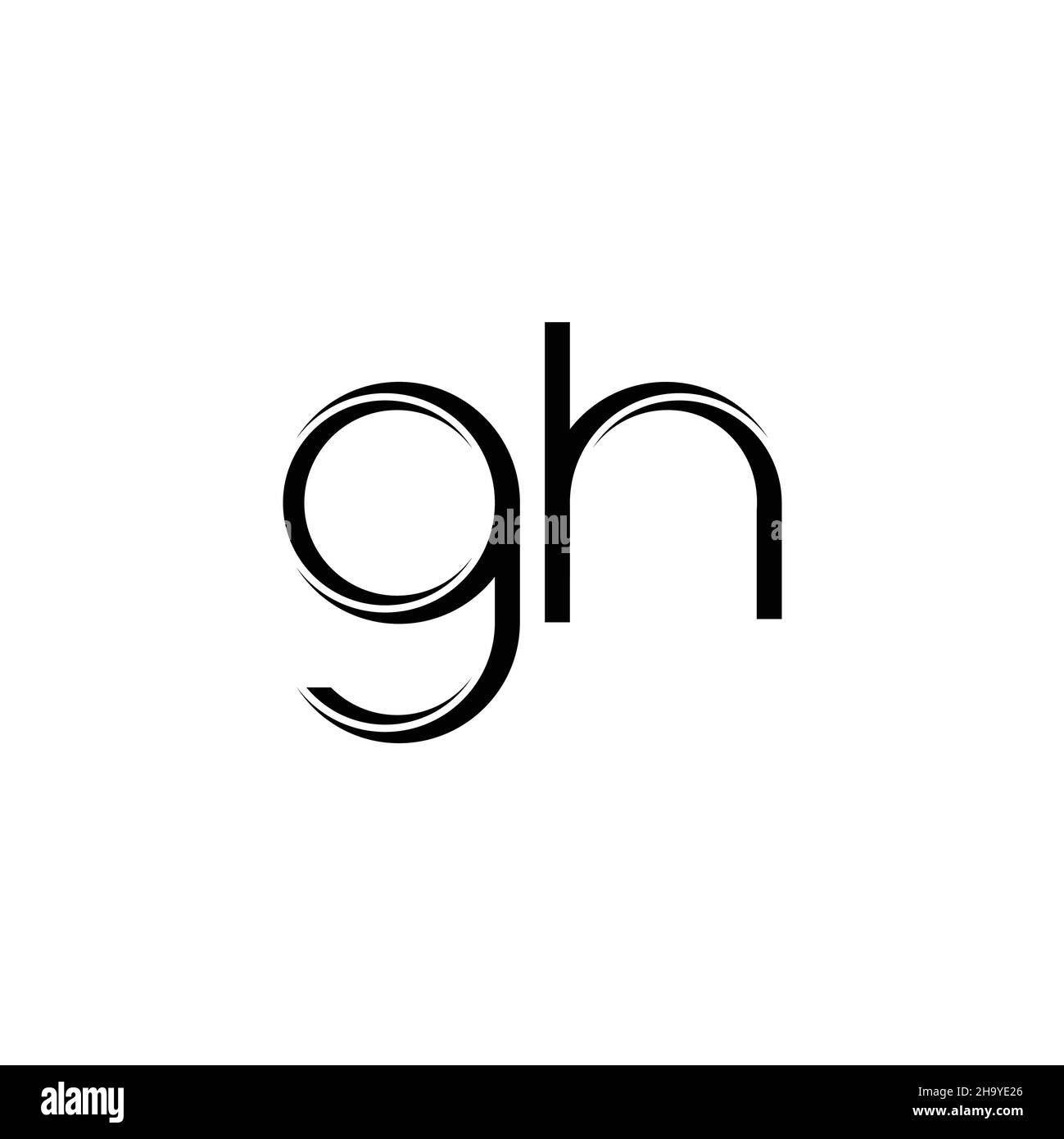 Gh logo design Stock Vector Images - Alamy