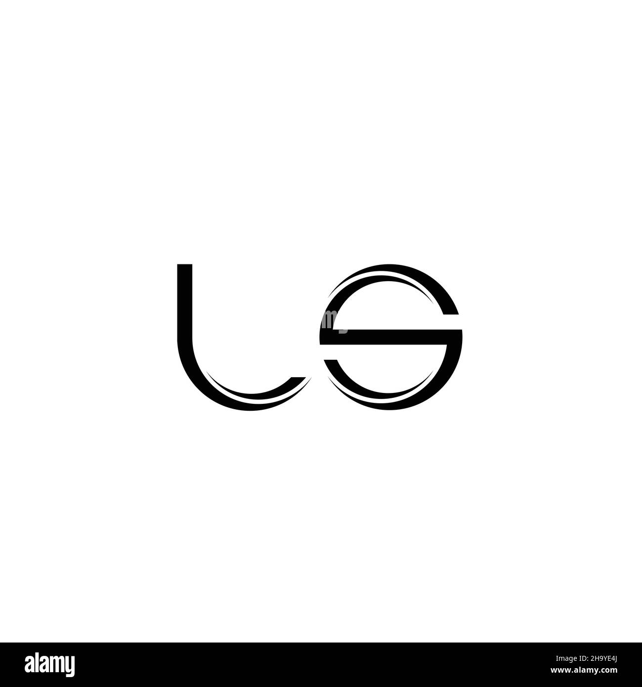 LS Logo monogram with slice rounded modern design template isolated on ...