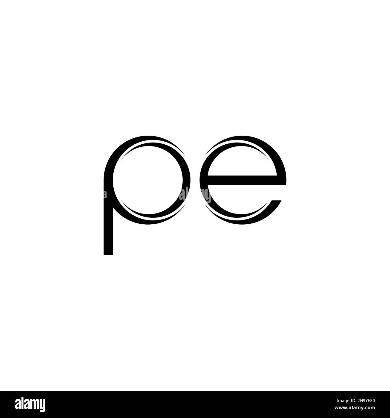 Pe letter logo design Cut Out Stock Images & Pictures - Alamy