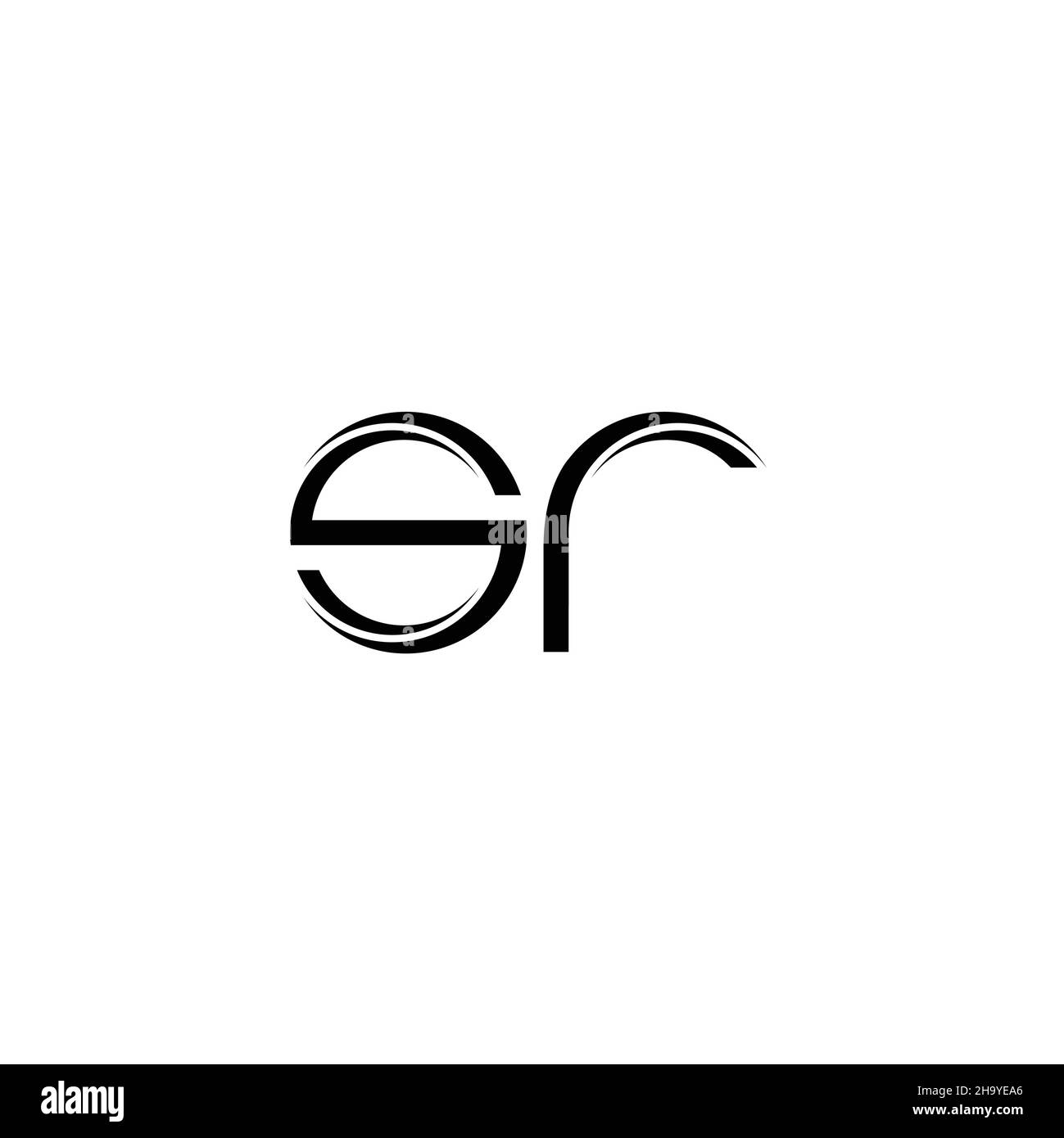 SR Logo monogram with slice rounded modern design template isolated on white background Stock ...