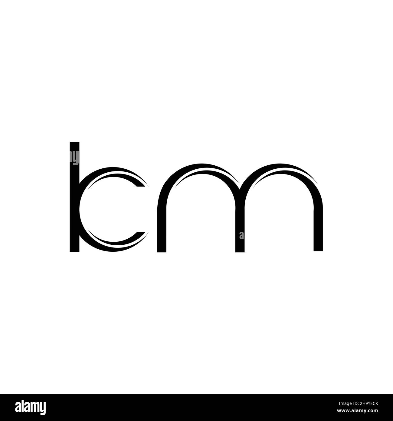 KM Logo monogram with slice rounded modern design template isolated on ...