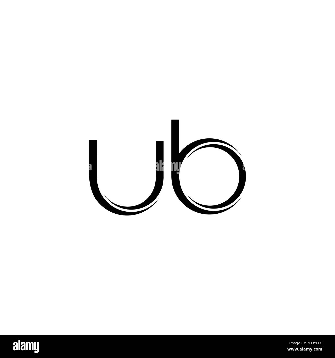UB Logo monogram with slice rounded modern design template isolated on white background Stock ...