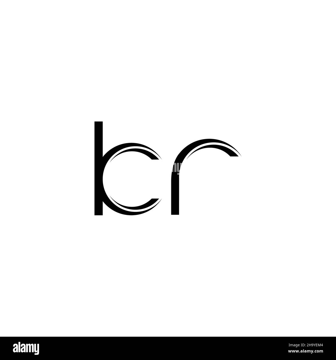 KR Logo monogram with slice rounded modern design template isolated on white background Stock ...