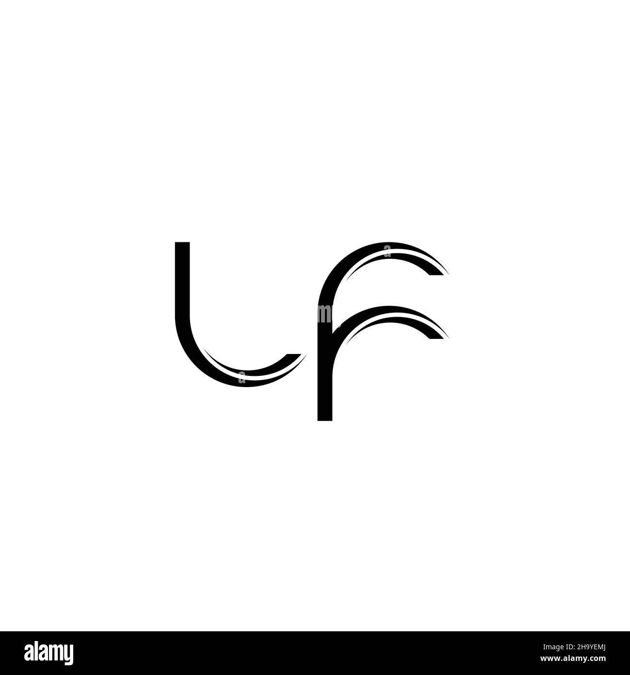 LF Logo monogram with slice rounded modern design template isolated on ...