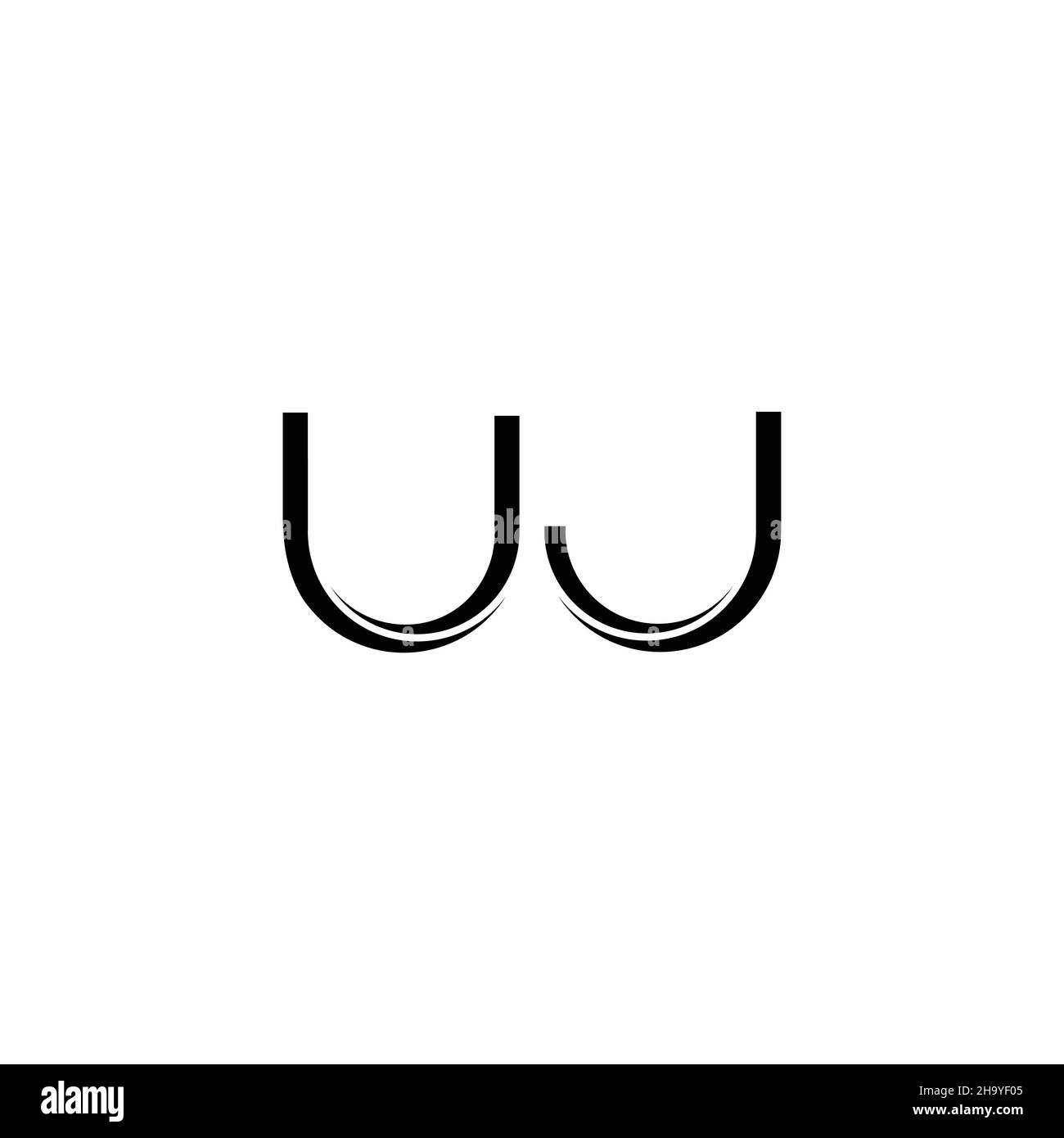 UJ Logo monogram with slice rounded modern design template isolated on ...