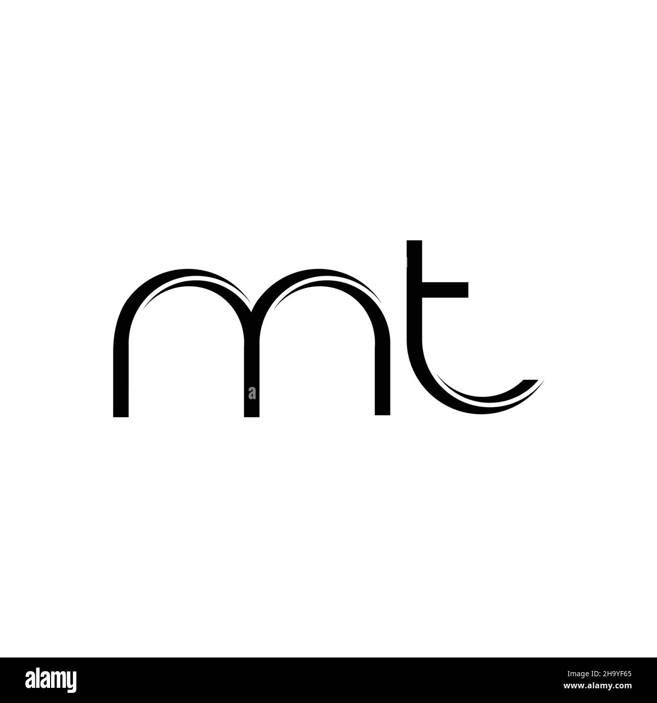 Mt initials logo Black and White Stock Photos & Images - Alamy