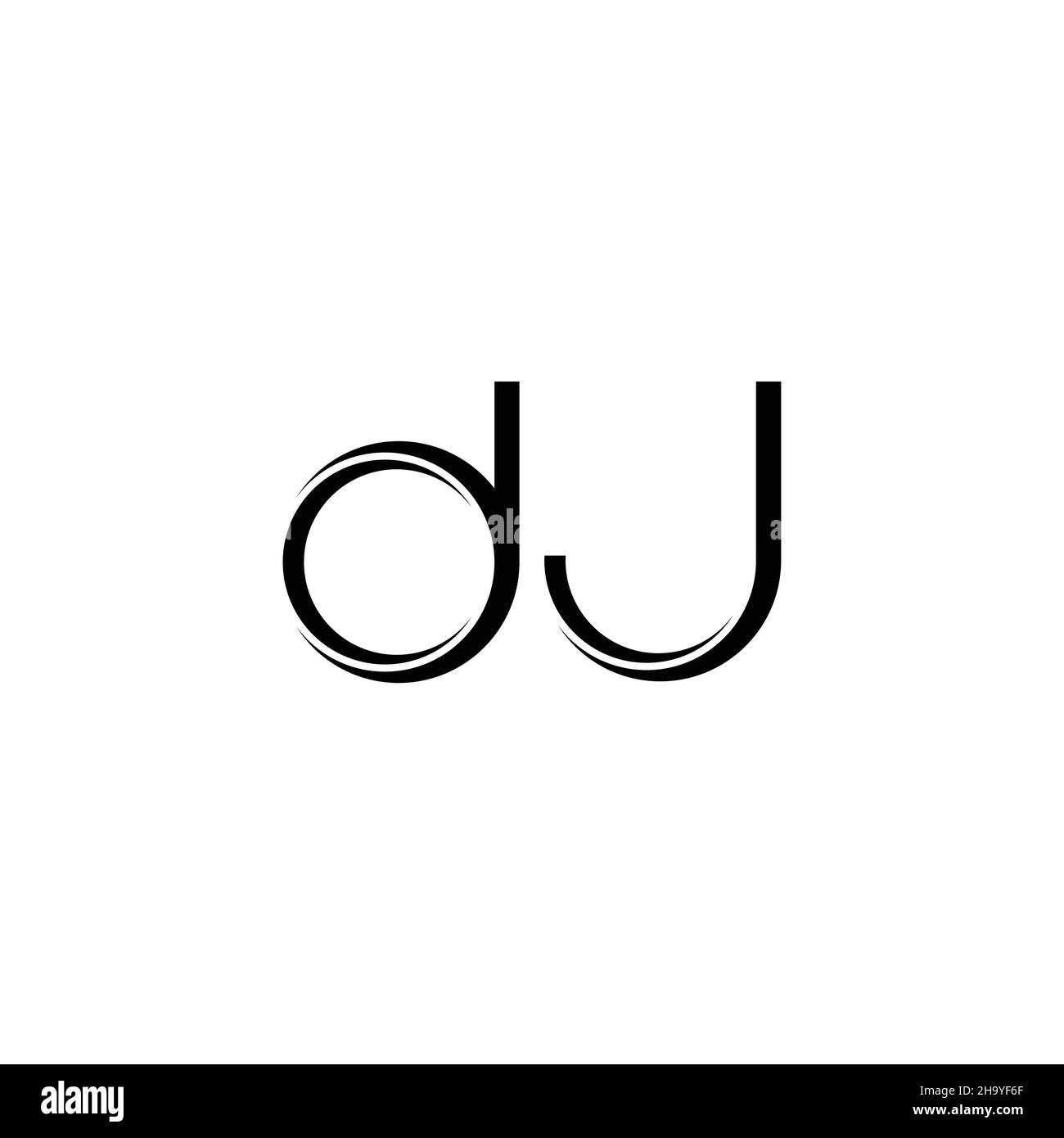 DJ Logo monogram with slice rounded modern design template isolated on ...