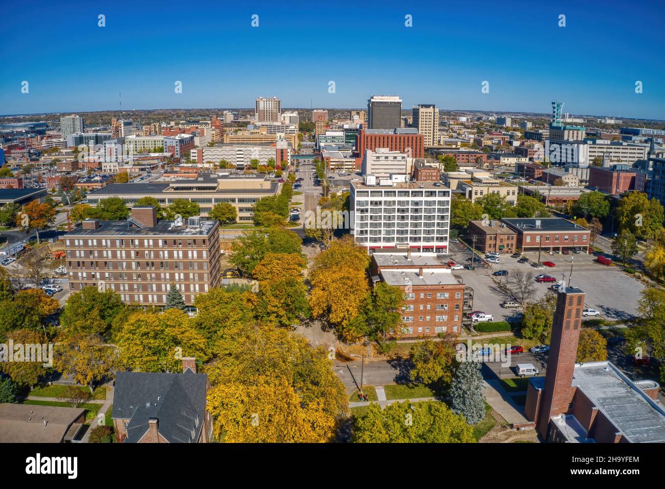 Lincoln nebraska aerial view hi-res stock photography and images - Alamy