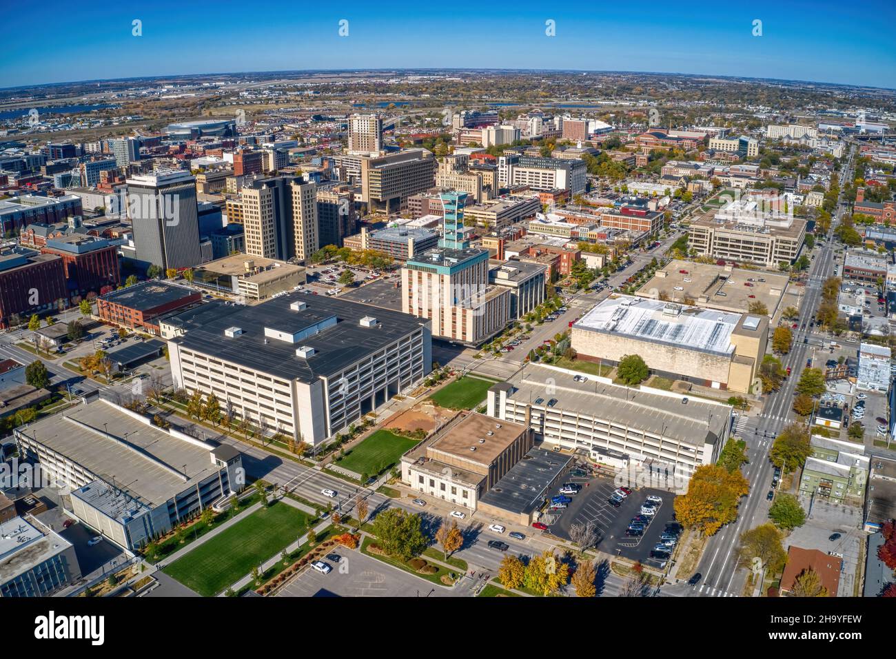 Lincoln nebraska aerial view hi-res stock photography and images - Alamy