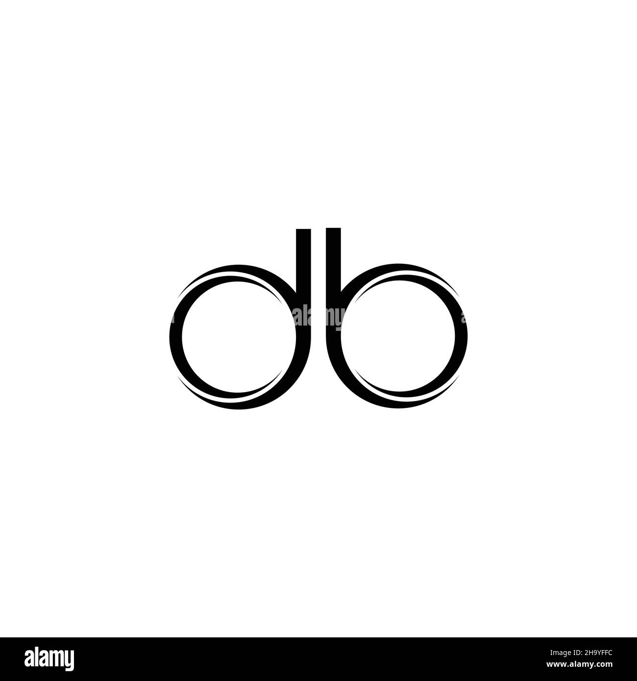 DB Logo monogram with slice rounded modern design template isolated on white background Stock ...