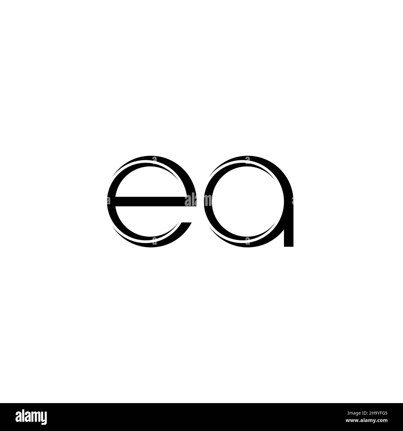 EA Logo monogram with slice rounded modern design template isolated on ...