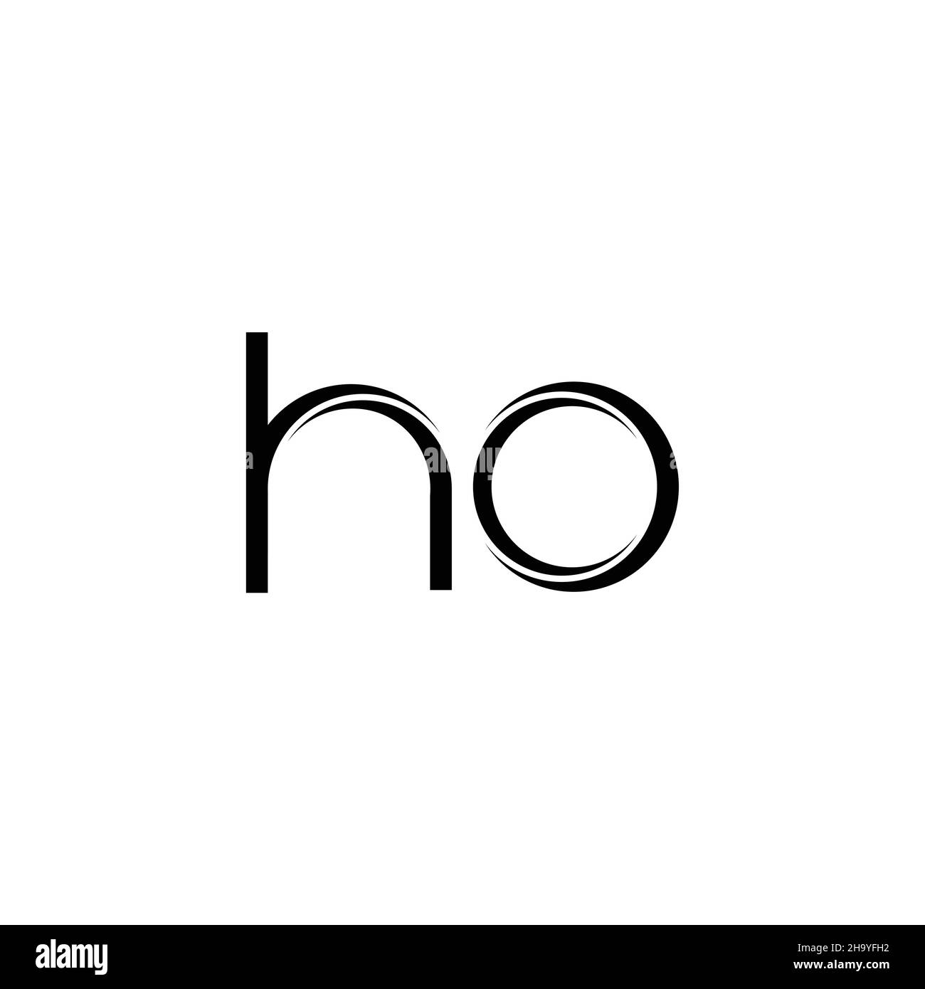 HO Logo monogram with slice rounded modern design template isolated on ...