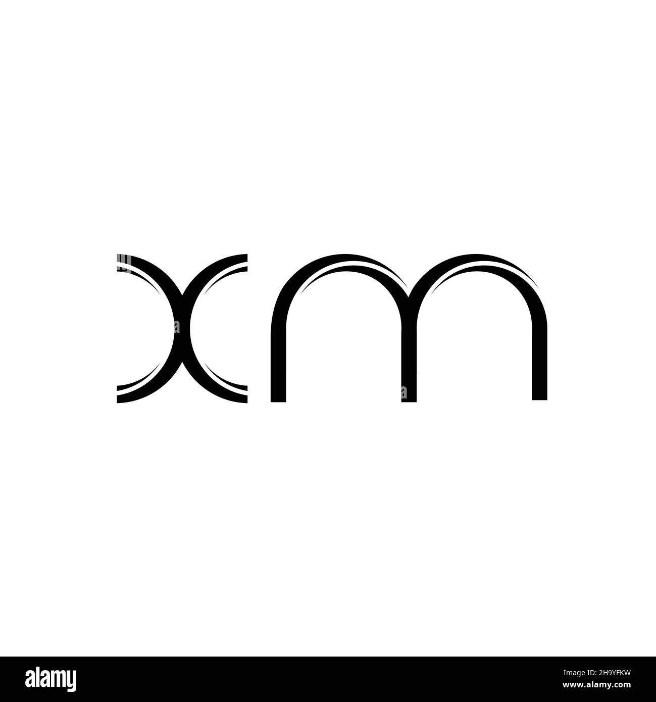 XM Logo monogram with slice rounded modern design template isolated on ...