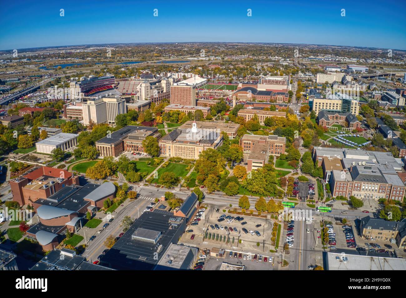 Lincoln nebraska aerial view hi-res stock photography and images - Alamy
