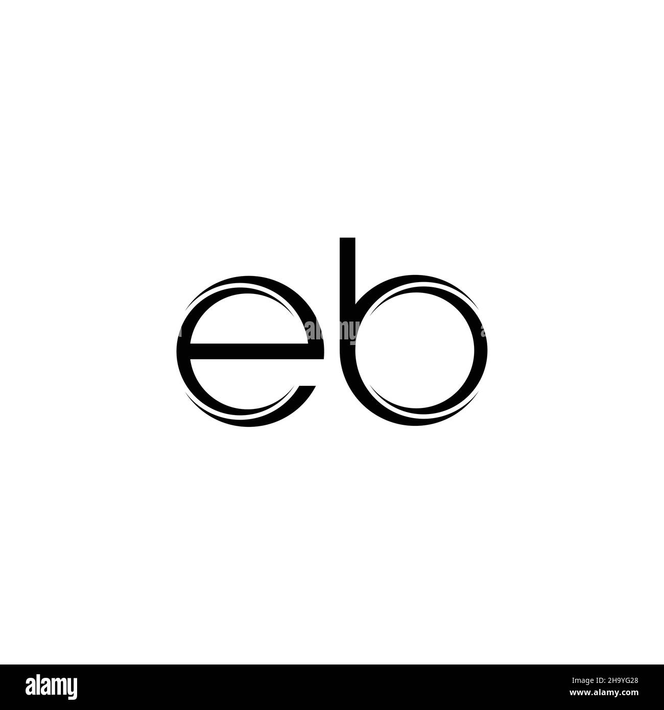 EB Logo monogram with slice rounded modern design template isolated on ...