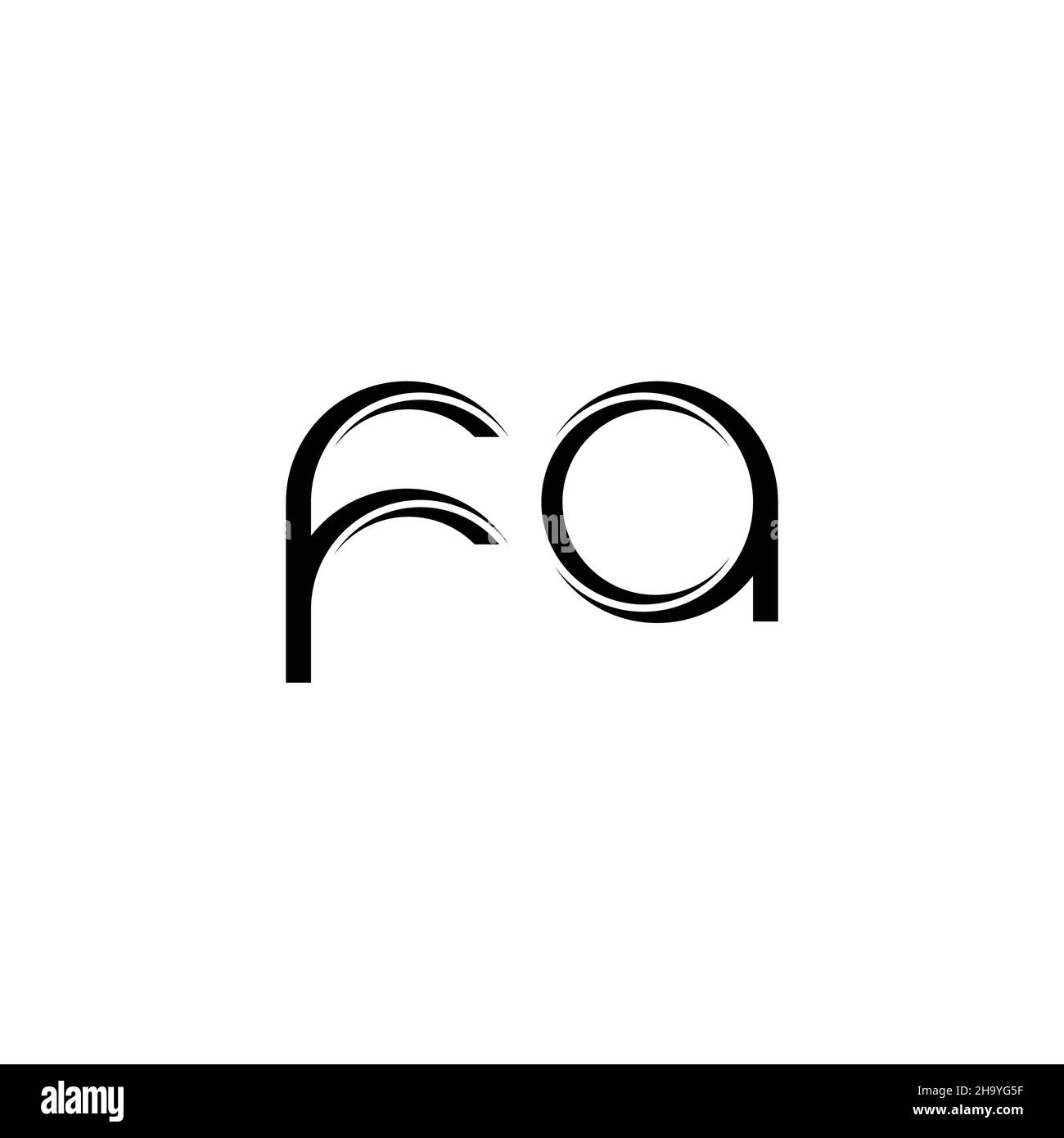 FA Logo monogram with slice rounded modern design template isolated on ...