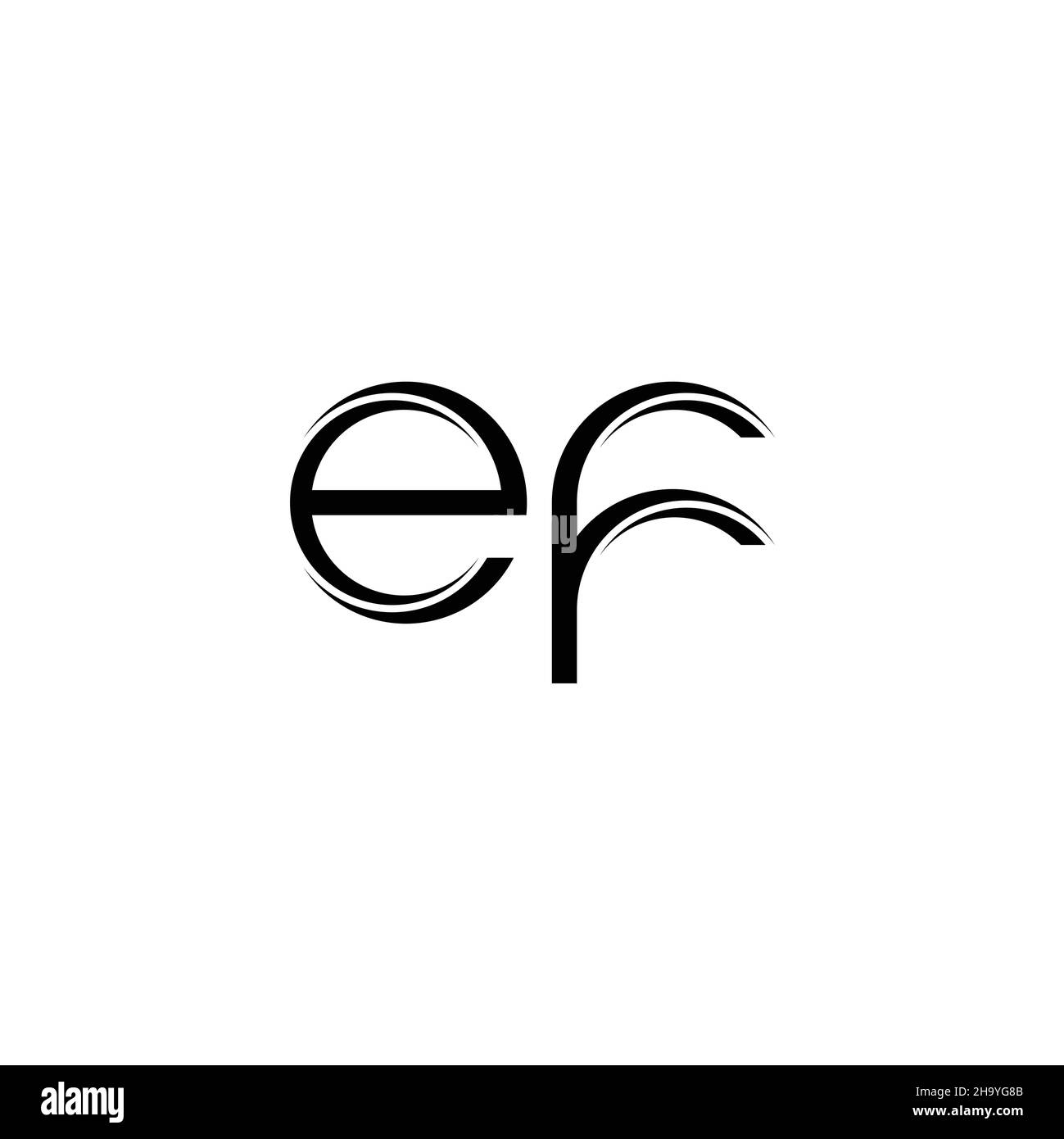 EF Logo monogram with slice rounded modern design template isolated on ...