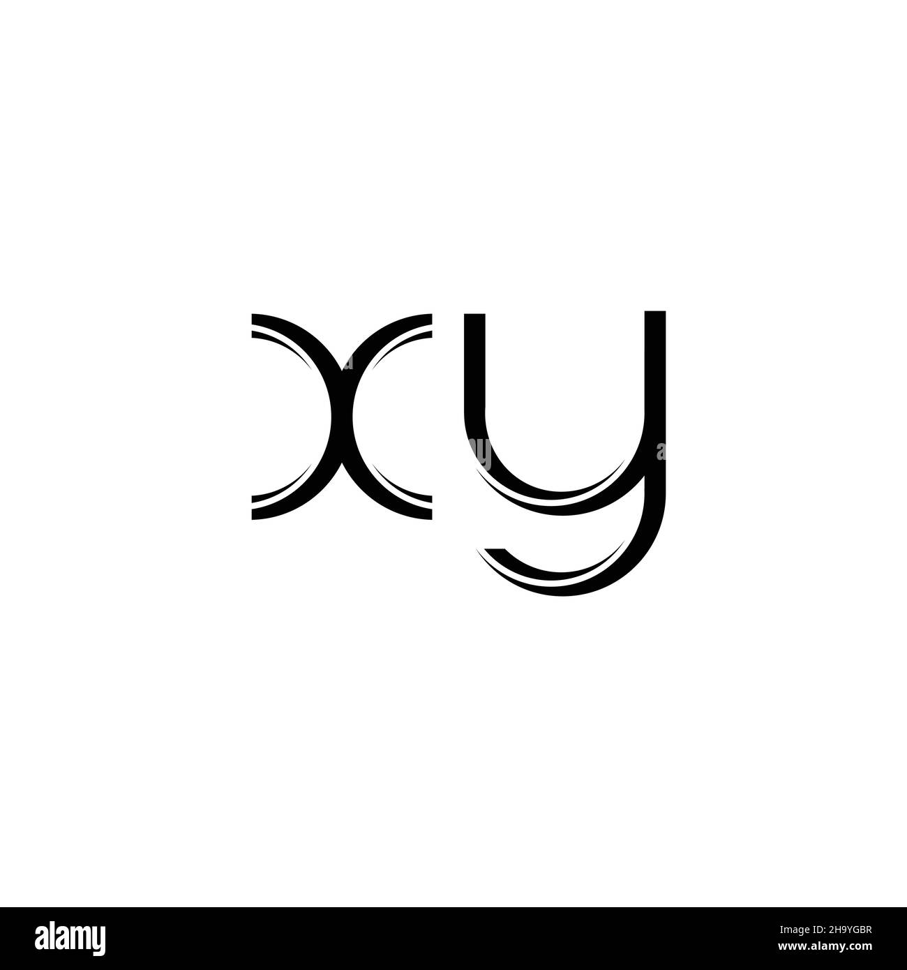 XY Logo monogram with slice rounded modern design template isolated on ...