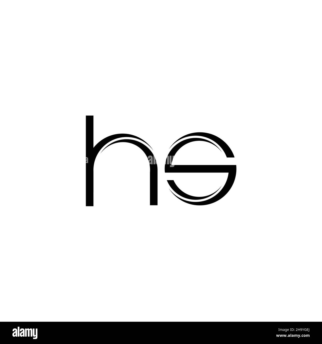 HS Logo monogram with slice rounded modern design template isolated on ...