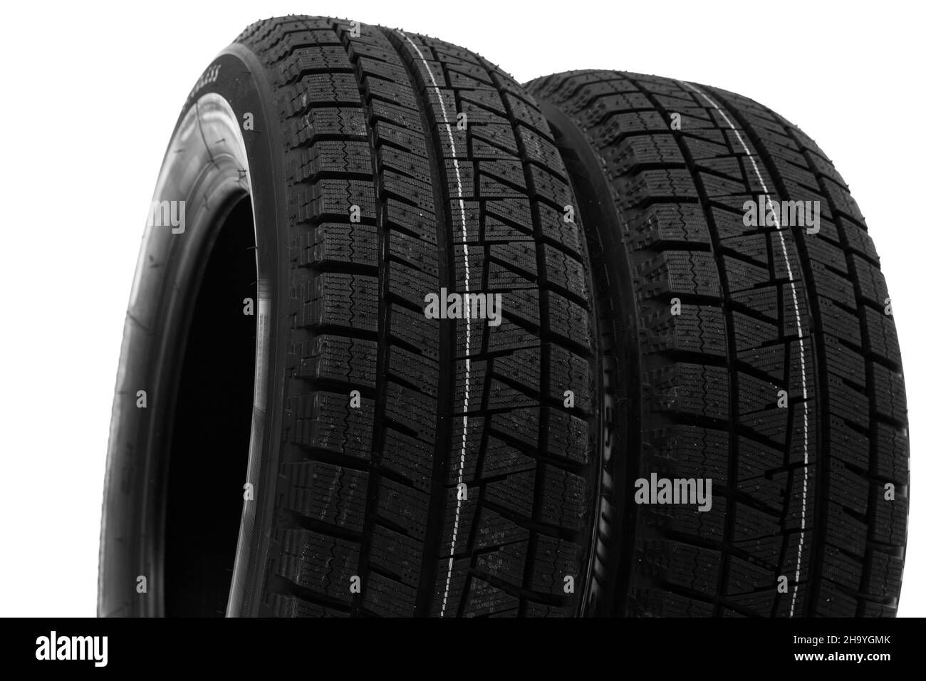 two tires for a safe ride in winter Stock Photo - Alamy
