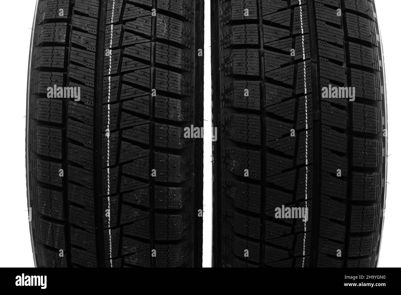 winter tire tread close up on white background Stock Photo - Alamy