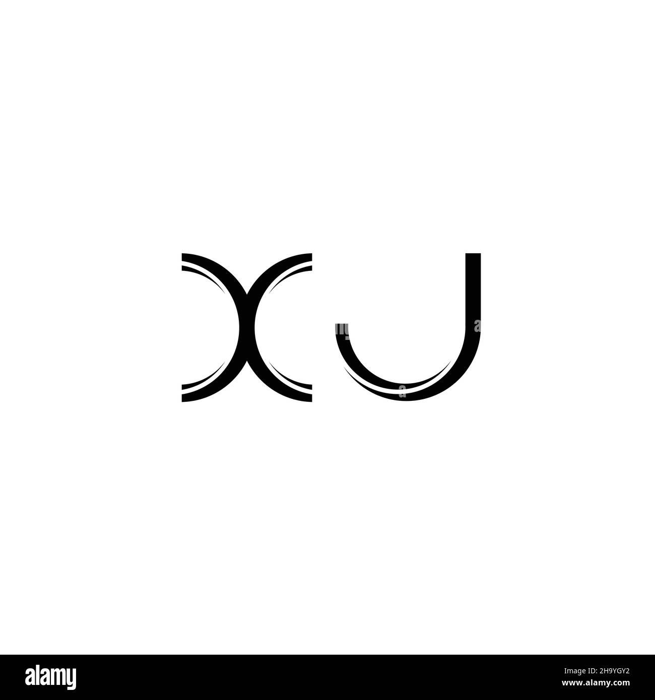XJ Logo monogram with slice rounded modern design template isolated on white background Stock ...