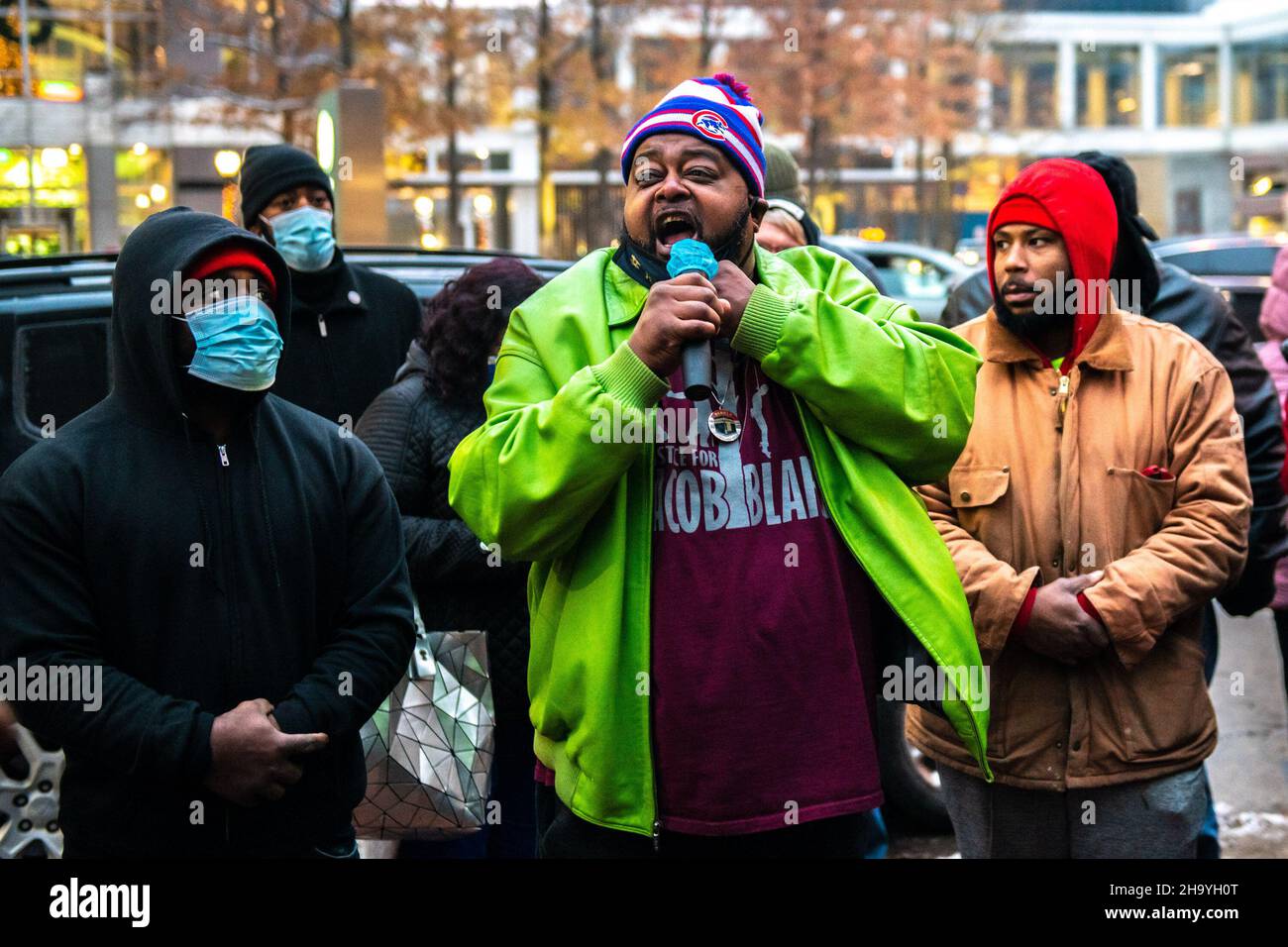 Jacob Blake Sr, the father of Jacob Blake Jr. speaks outside of the ...