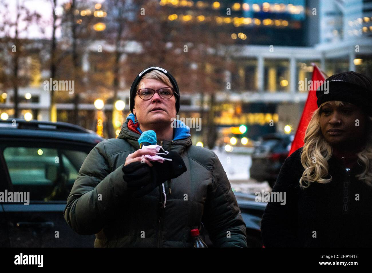 Courtney Ross, the girlfriend of George Floyd speaks outside of the ...