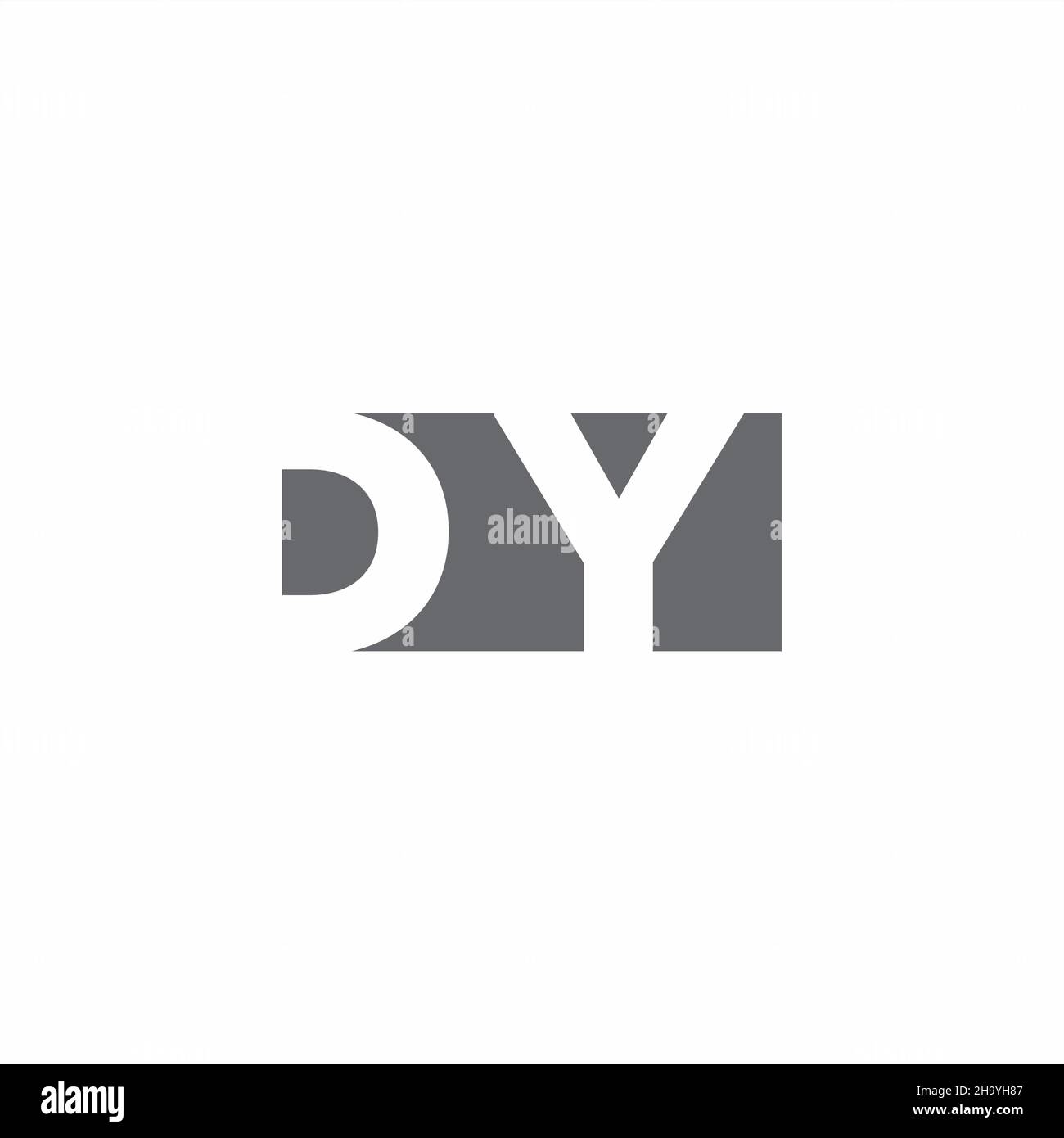DY Logo monogram with negative space style design template isolated on white background Stock ...