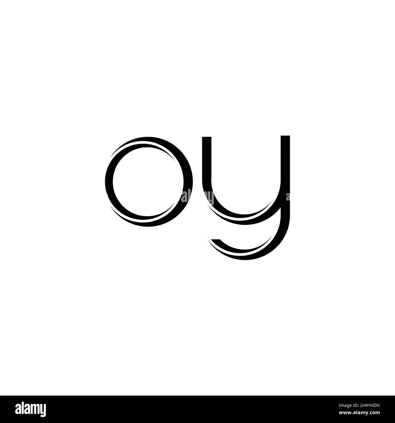 OY Logo monogram with slice rounded modern design template isolated on white background Stock ...